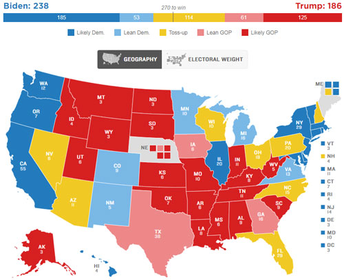 2020 Electoral Map Ratings: Biden Has An Edge Over Trump, With 5 Months ...